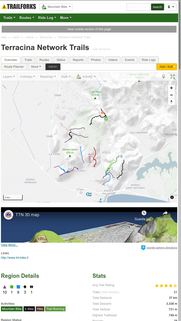 Perché Trailforks - Terracina Network Trails A.S.D.